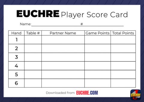 Online Euchre Tournaments & Downloadable Score Cards